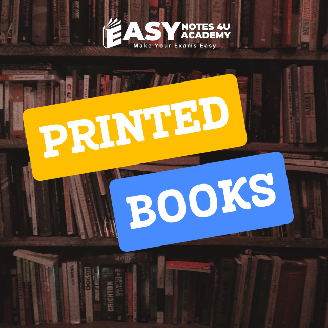 Printed Books | Notes | Study Material - Easy Notes 4U Academy