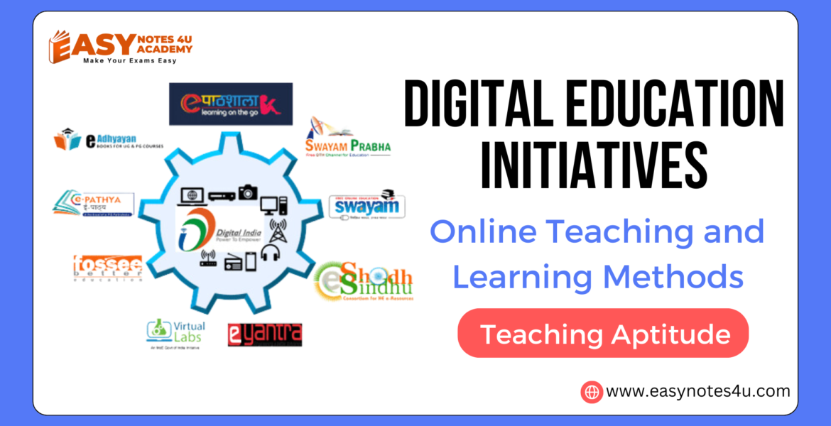 Digital Education Initiatives and their Purposes (Online Teaching and ...